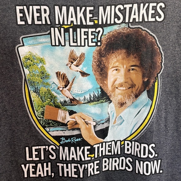 Bob Ross Merchndise | Tops | Bob Ross Official Merchandise Tshirt Size ...